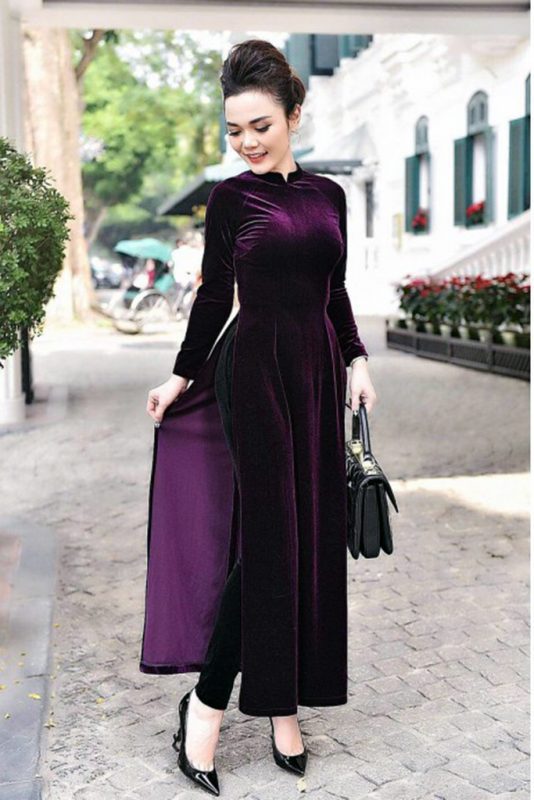 Tổng Hợp Mẫu Áo Dài Nhung Sang Trọng Nhất Hiện Nay - Tài Lộc Wedding